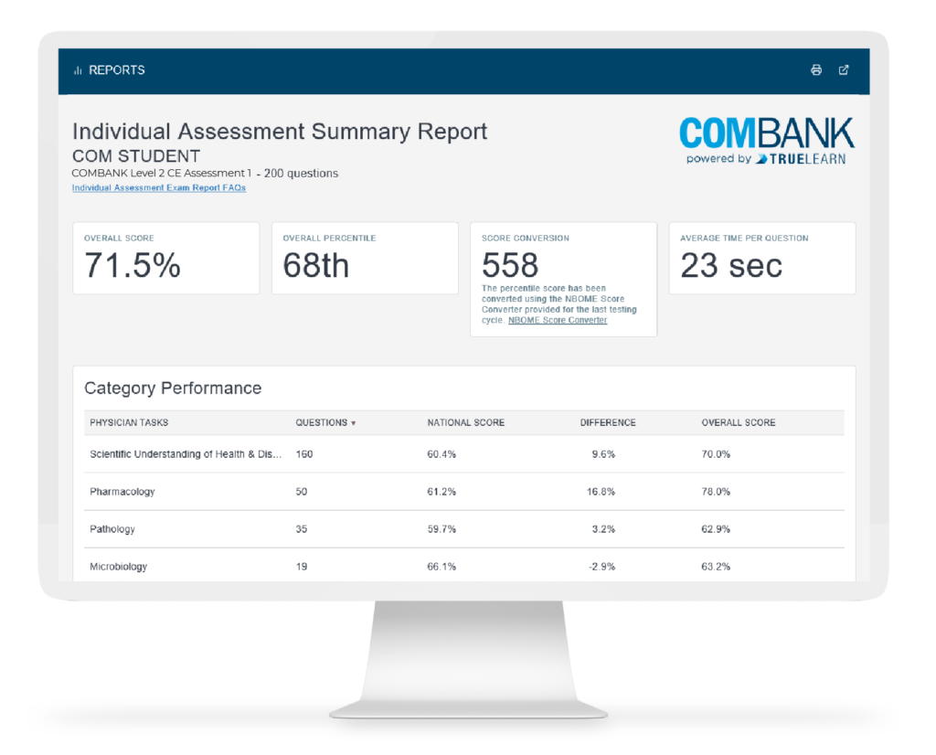 COMLEX Level 2 CE Practice Question Bank | TrueLearn COMBANK