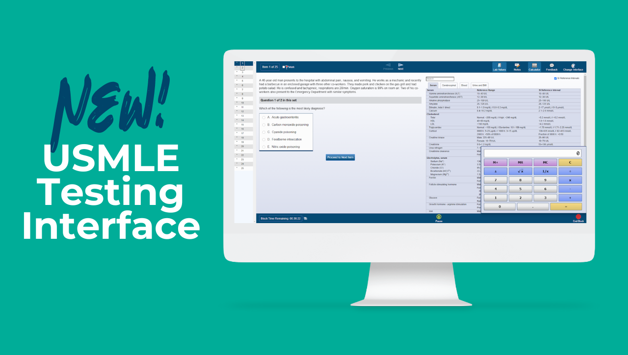 Improvements to SmartBank USMLE Test Interface